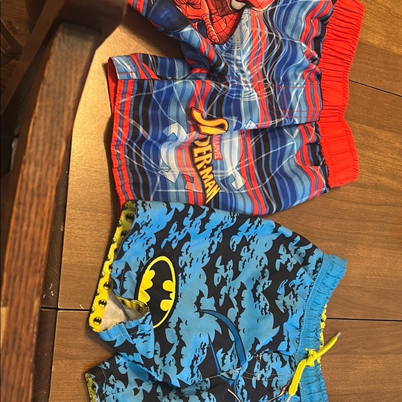 Marvel | Swim | Spiderman And Batman Boys Swim Trunks | Poshmark